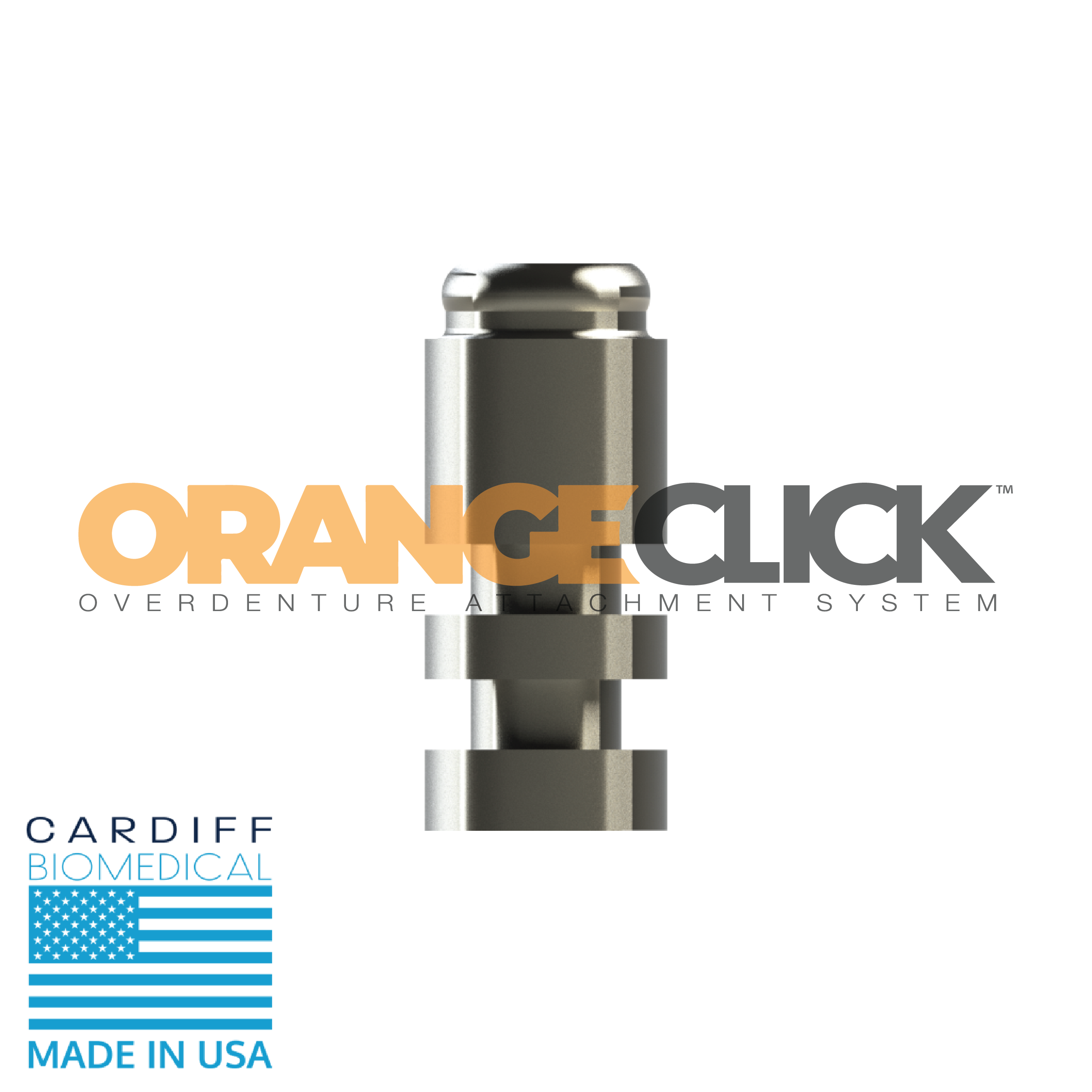 OrangeClick™ Overdenture Attachment Analog – OrangeCAD USA